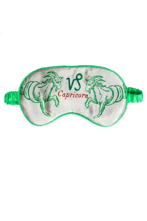 JESSICA RUSSELL FLINT Neutrals / Silk Eye Mask Capricorn - Green