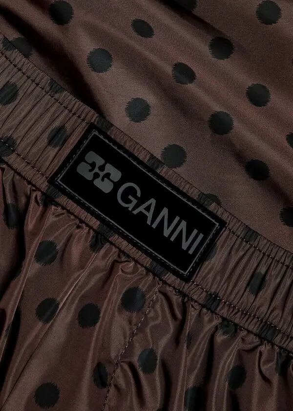 GANNI Polka Dot Recycled Polyamide Shorts
