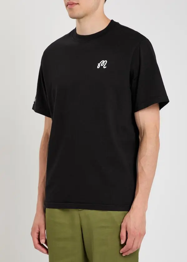 MALBON Bermuda Logo-print Cotton T-shirt - Black