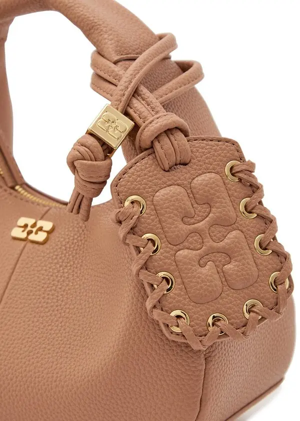 GANNI Grained Leather Hobo Mini Bag