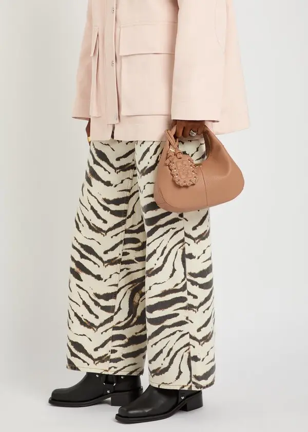 GANNI Grained Leather Hobo Mini Bag