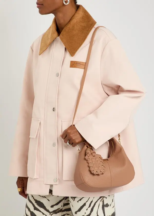 GANNI Grained Leather Hobo Mini Bag