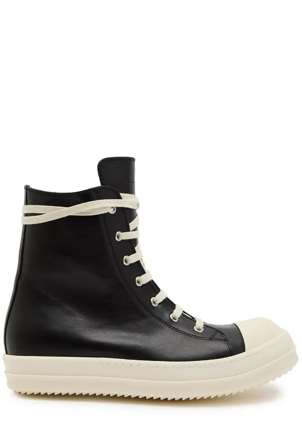Rick Owens High-top Leather Sneakers