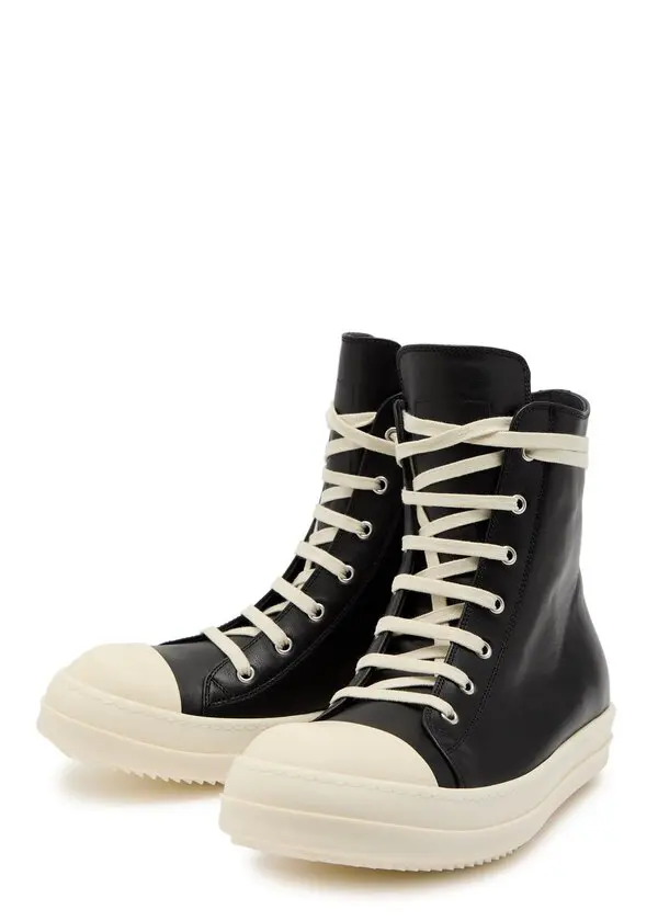 Rick Owens High-top Leather Sneakers