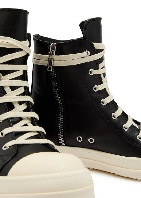 Rick Owens High-top Leather Sneakers