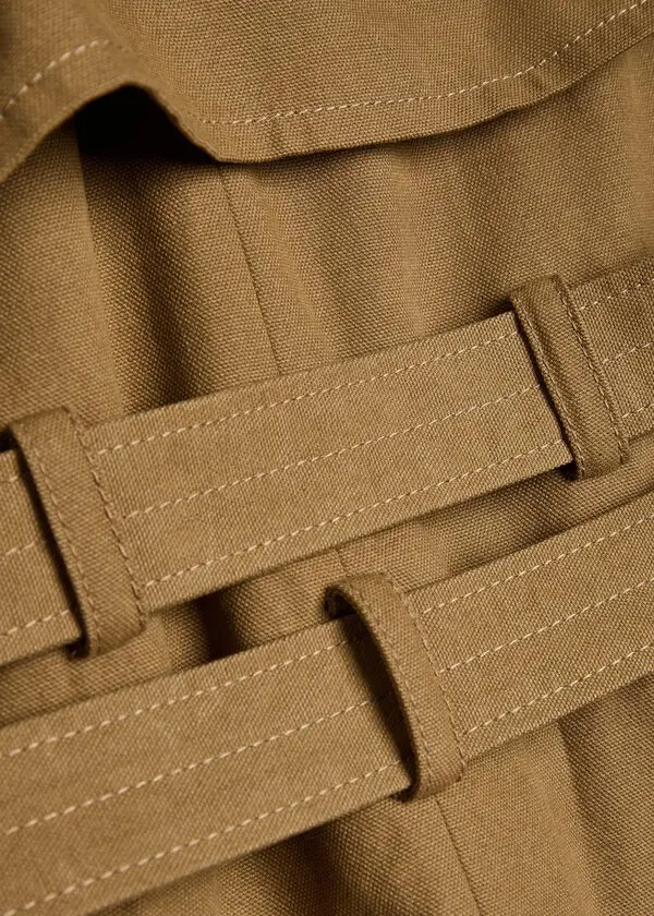 GANNI Belted Canvas Trench Jacket