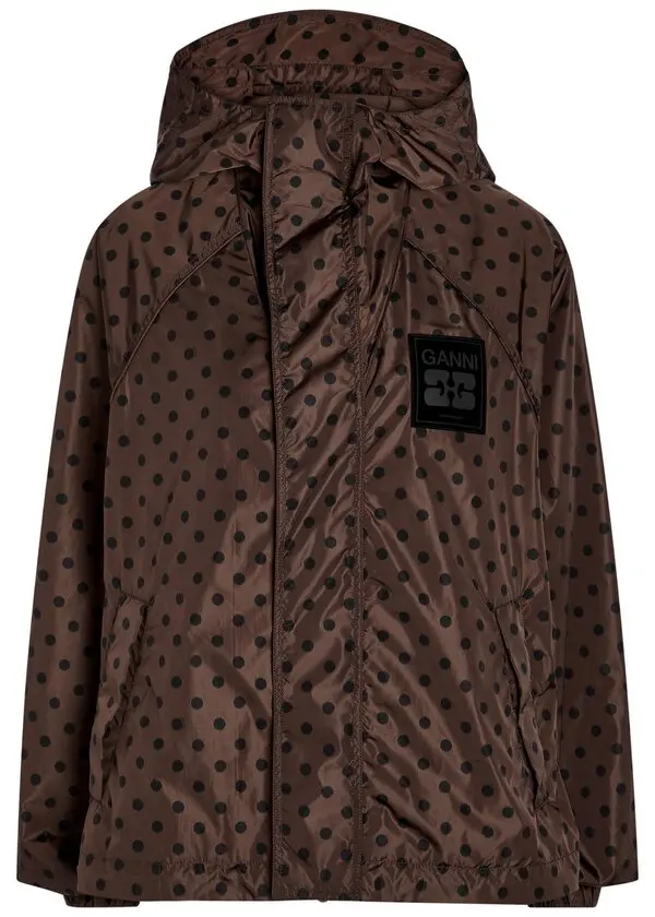 GANNI Polka Dot Hooded Jacket