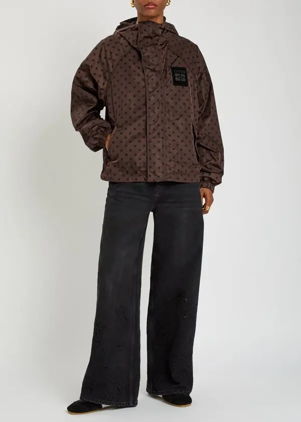 GANNI Polka Dot Hooded Jacket