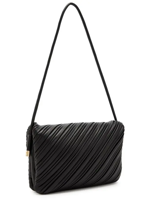 Victoria Beckham Dorian Textured Leather Shoulder Bag - Black