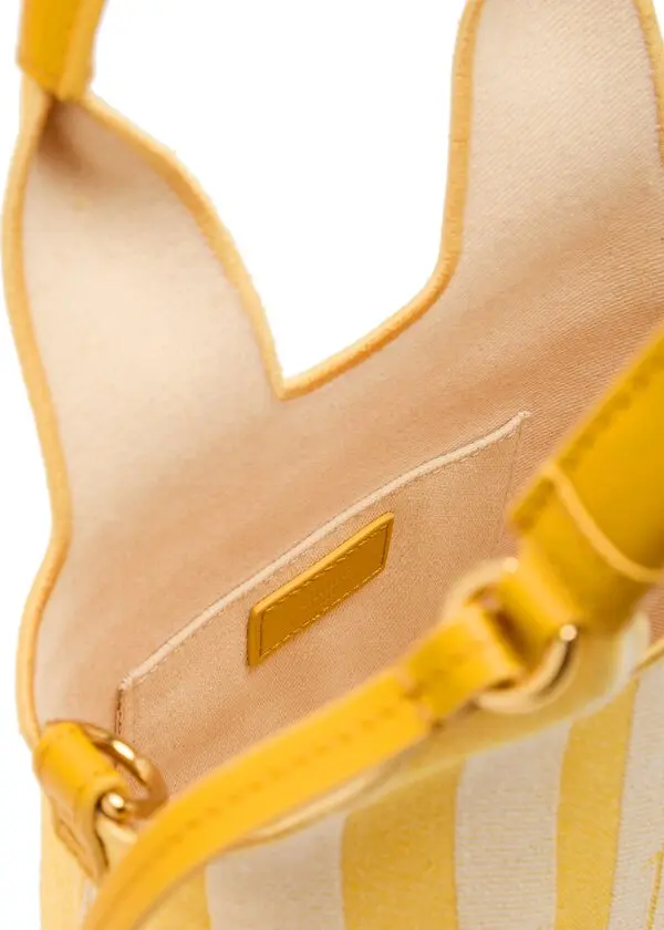 Chloé Striped Logo Jacquard Canvas Tote Bag