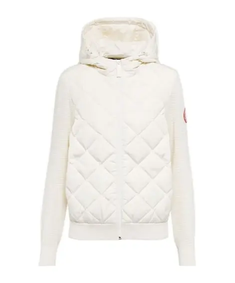 Canada Goose Down-paneled Wool Hoodie - White