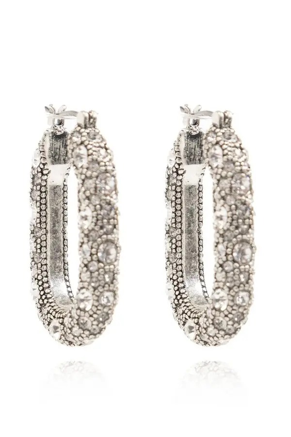 ALLSAINTS Crystal Embellished Hoop Earrings