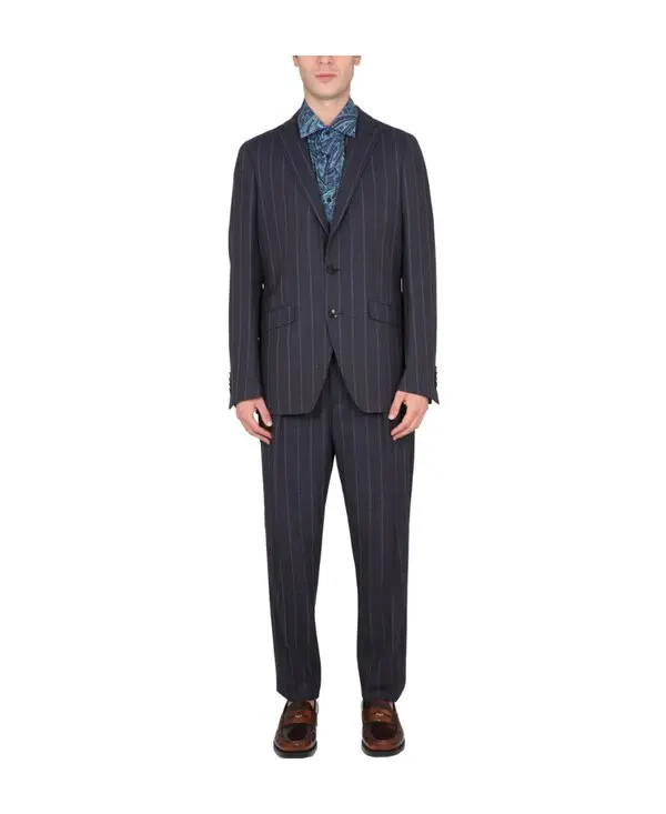 Etro Pinstripe-pattern Single Breasted Suit
