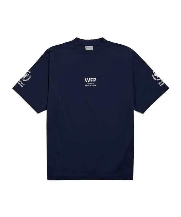 Balenciaga Wfp Medium Fit T-shirt - Navy