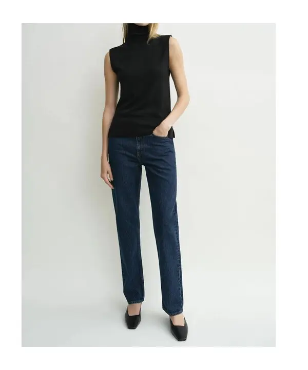 TOTEME Fine Knit Sleeveless Turtleneck Jumper