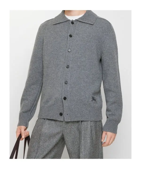 Burberry Ekd Intarsia-knit Buttoned Cardigan