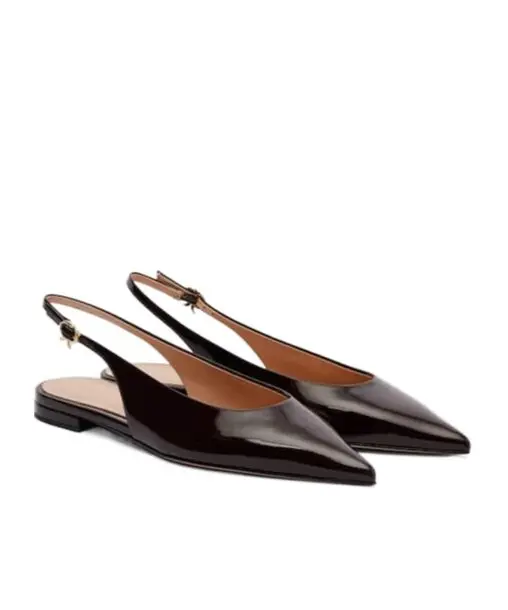 GIANVITO ROSSI Versatile Minimalist Premium Pointed Toe Flats