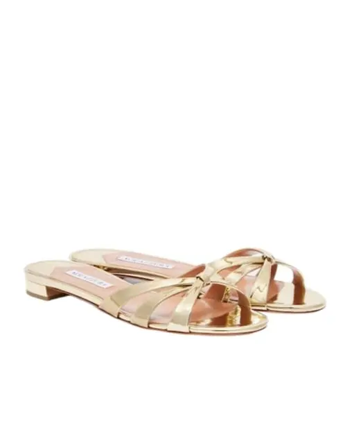 AQUAZZURA Minimalist Elegant Flat Sandals