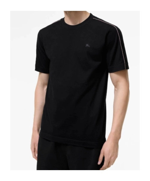 Burberry Check Piping Crewneck T-shirt