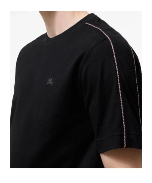Burberry Check Piping Crewneck T-shirt