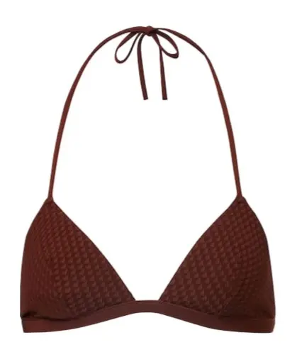 ERES Extra Jacquard Bikini Top - Brown