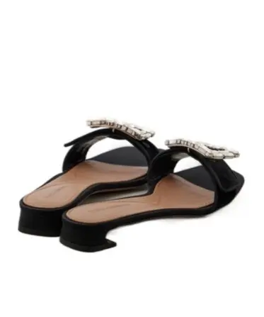 Dolce & Gabbana Embellished Velvet Slides