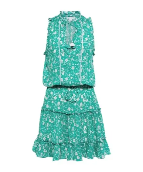 Poupette St Barth Clara Floral Minidress - Green