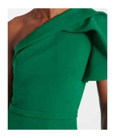 SAFIYAA LONDON One-shoulder Crepe Gown