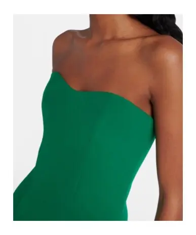 SAFIYAA LONDON Angelina Strapless Crepe Gown