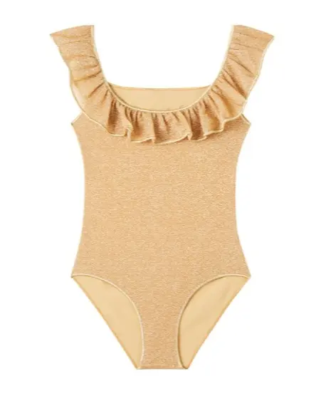 Oseree Osemini Lumière Ruffled Swimsuit - Nude