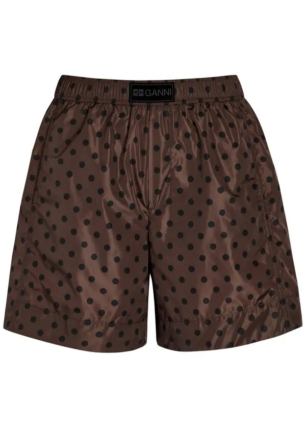 GANNI Polka Dot Shell Shorts
