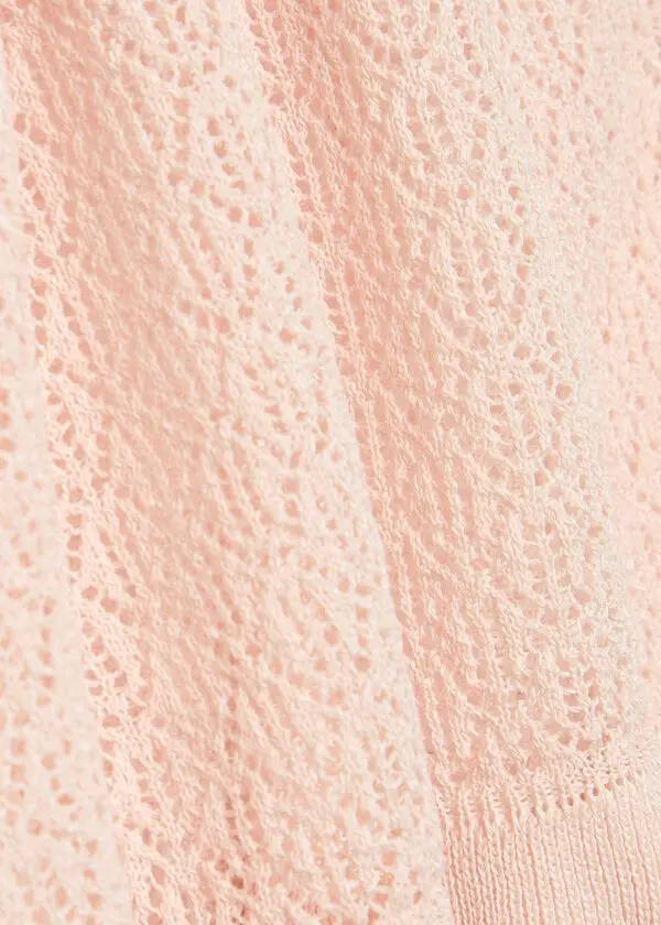 GANNI Pointelle Knit Top With Adjustable Straps