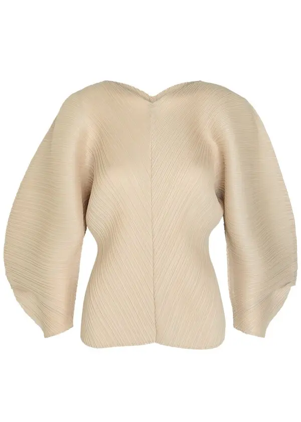Issey Miyake Pleated Sculpted Woven Top