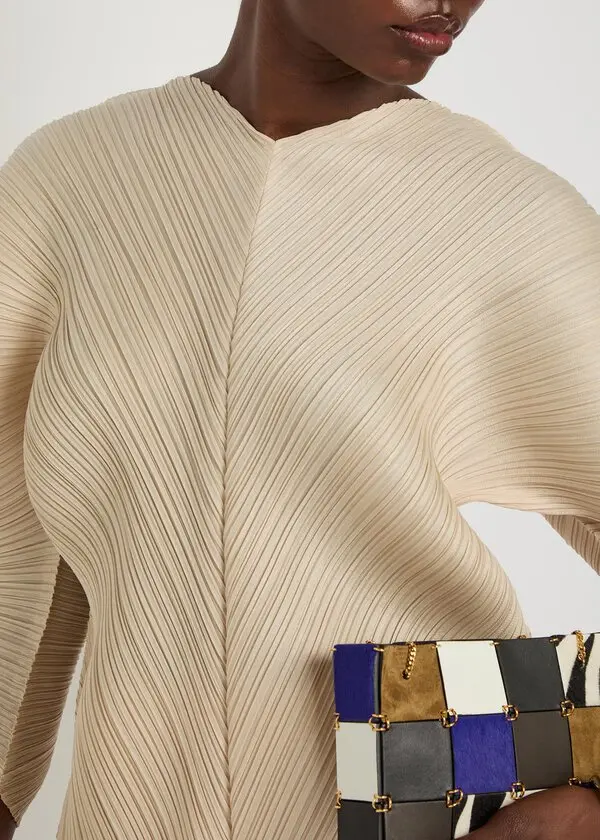 Issey Miyake Pleated Sculpted Woven Top