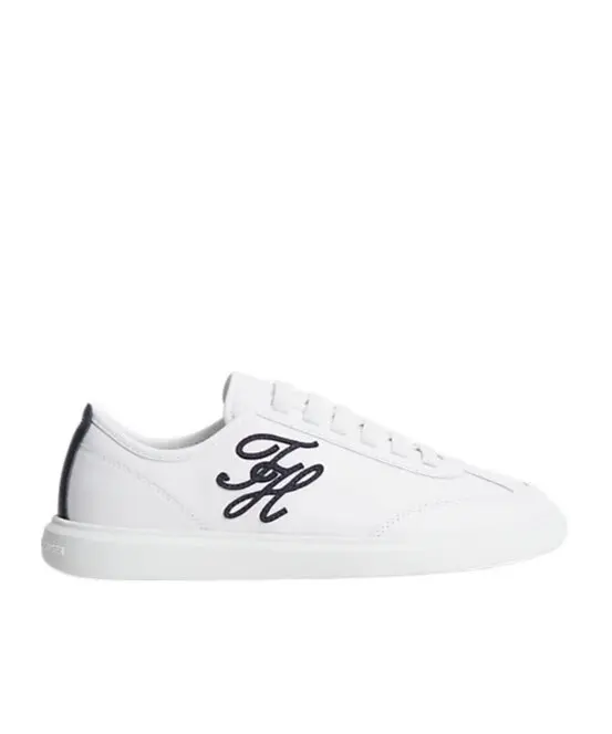 Tommy Hilfiger Logo Lightweight Leather Court Trainers