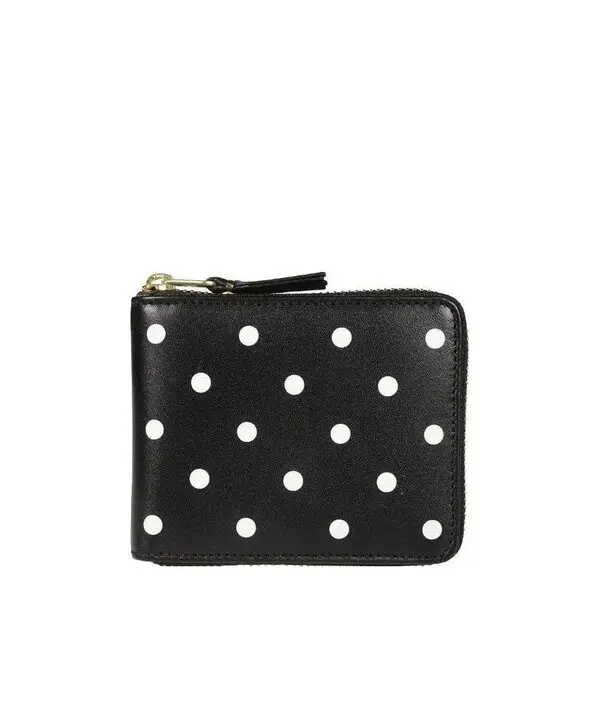 Comme Des Garçons Polka Dot Printed Zip-around Wallet