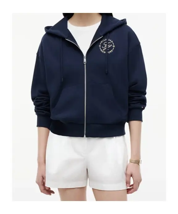 Tommy Hilfiger Logo Embroidered Zip-thru Hoody