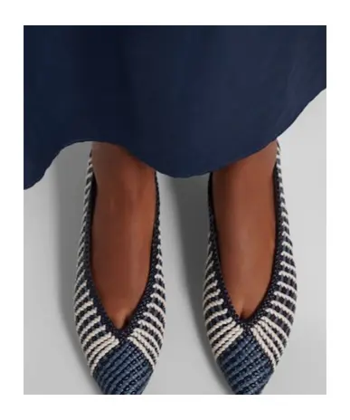 Veronica Beard Bancroft Woven Leather Ballet Flats
