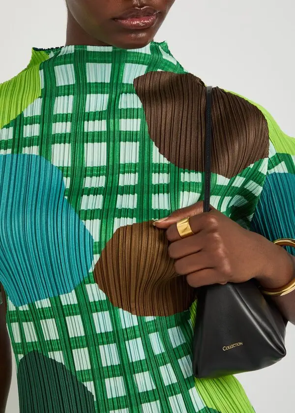 Issey Miyake Printed Pleated Woven Top