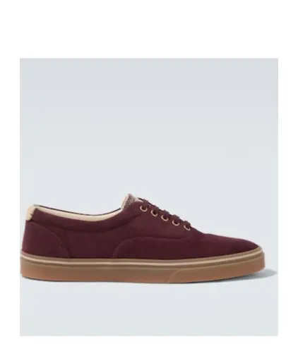 Brunello Cucinelli Leather-trimmed Suede Sneakers