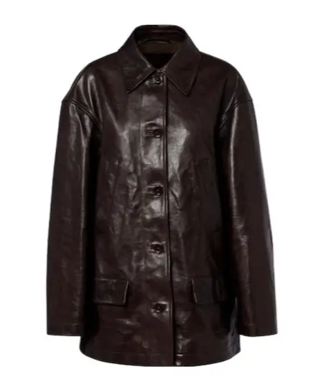 Balenciaga Oversized Leather Car Coat