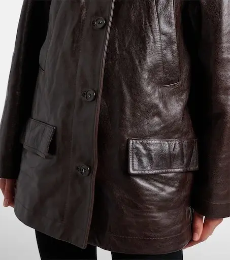 Balenciaga Oversized Leather Car Coat