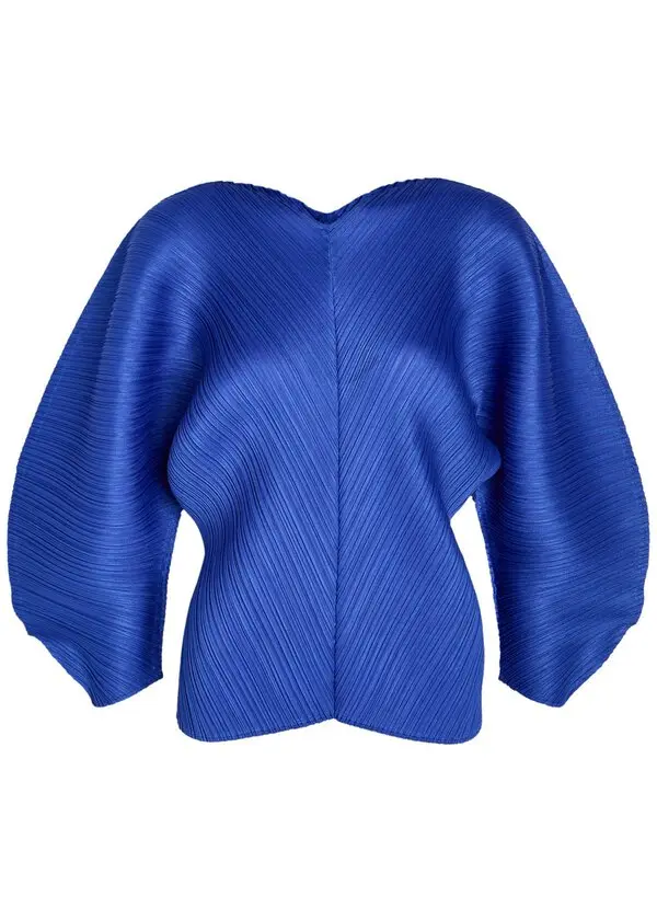 Issey Miyake Pleated Sculpted Woven Top