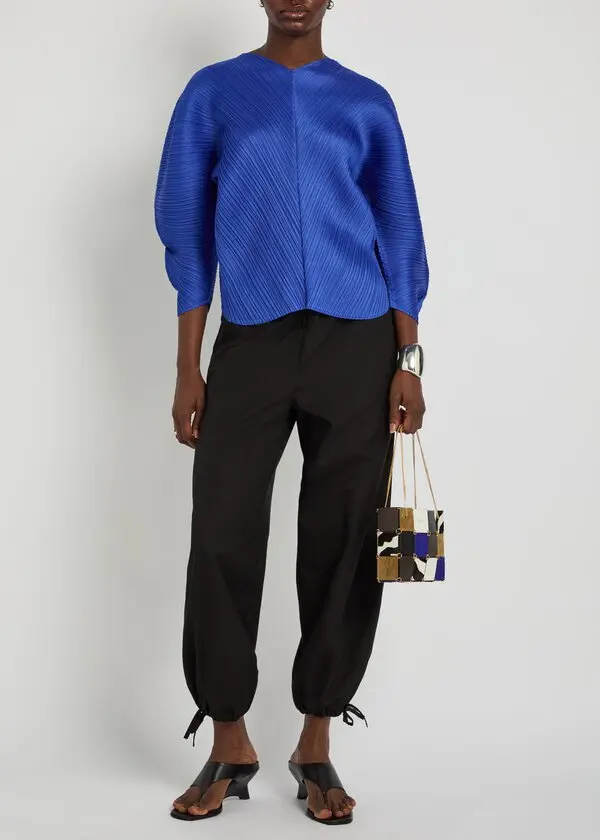 Issey Miyake Pleated Sculpted Woven Top