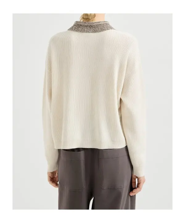 Brunello Cucinelli Sequin-collar Sweater