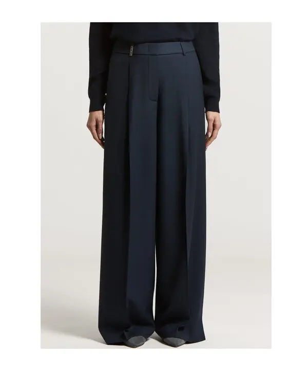 Peserico Pleated Wide-leg Trousers