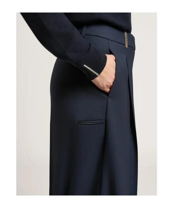 Peserico Pleated Wide-leg Trousers