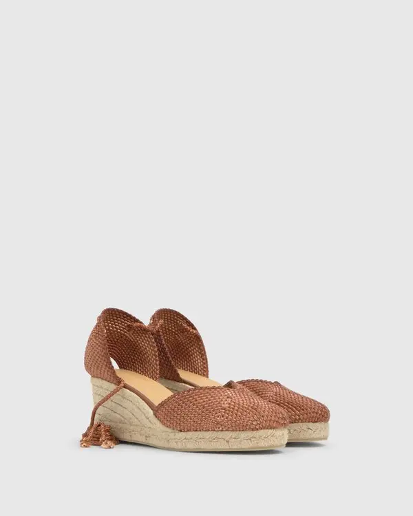CastaÑer Cora Woven-design Heeled Espadrilles