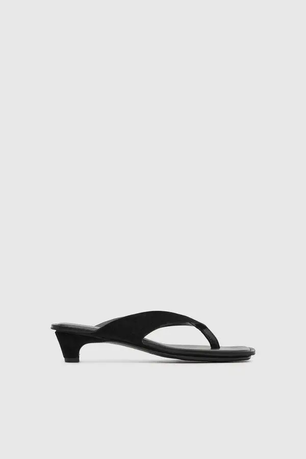 ST. AGNI Suede Opanka Heel - Black