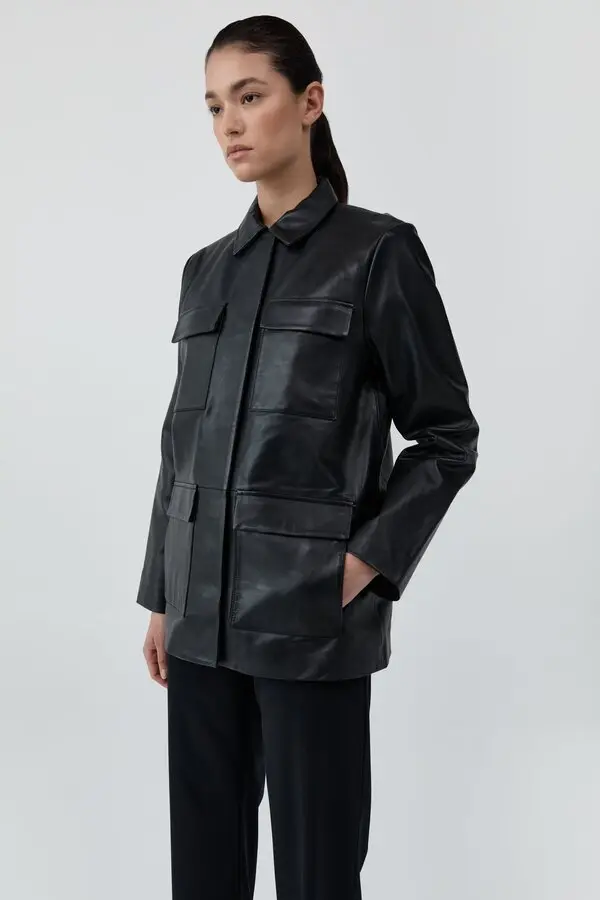 ST. AGNI Pre-order: Four Pocket Leather Jacket